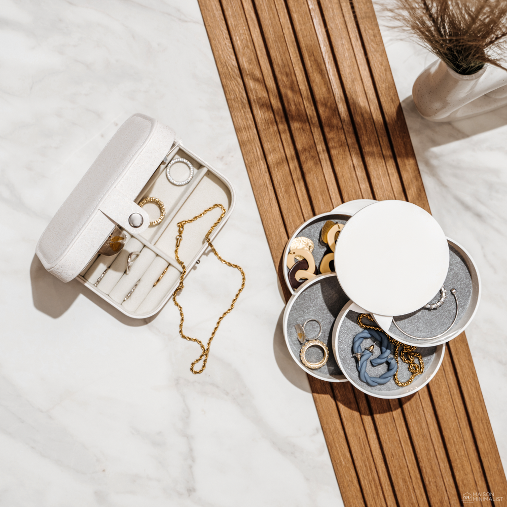 ELLE | Double-Layered Portable Jewelry Box - Maison Minimalist