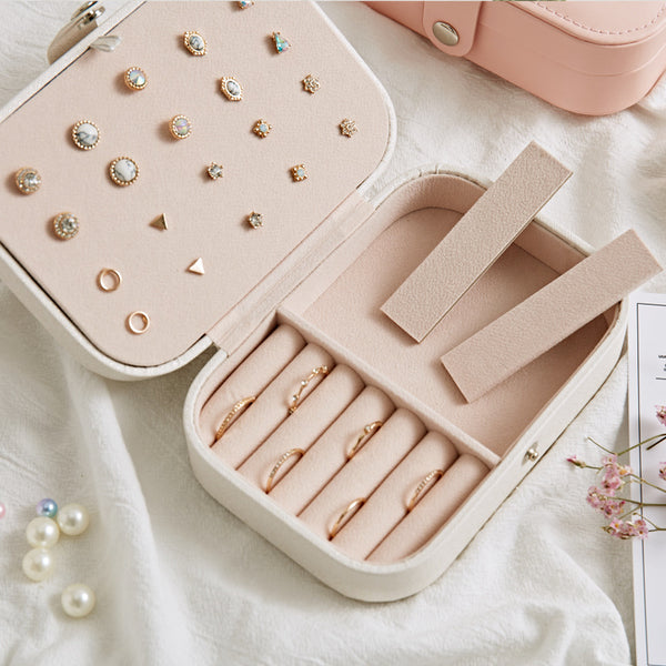 ELLE | Double-Layered Portable Jewelry Box - Maison Minimalist